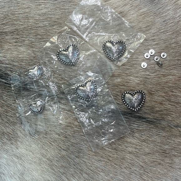 Jewelry | Vintage Sterling Silver Floral Heart Concho Set Wchicago ...